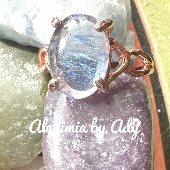Alquimia | Jewelry | Silver Blur Quartz Cabochon Gem Ring | Poshmark